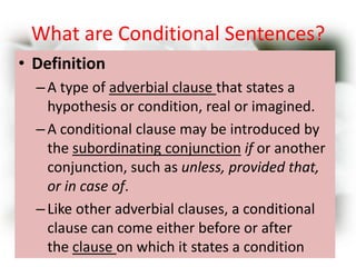 Conditional sentences | PPTX