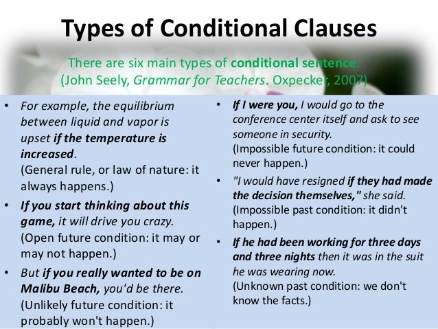 Conditional sentences