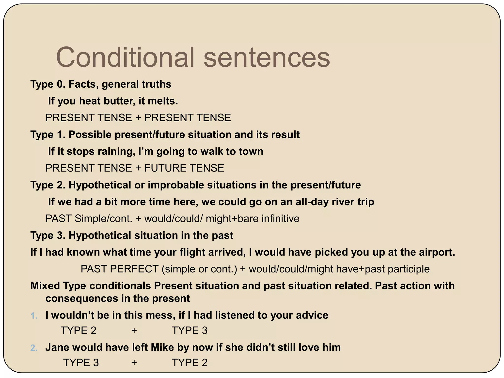 AVANZADO 2 Conditional sentences | PPSX