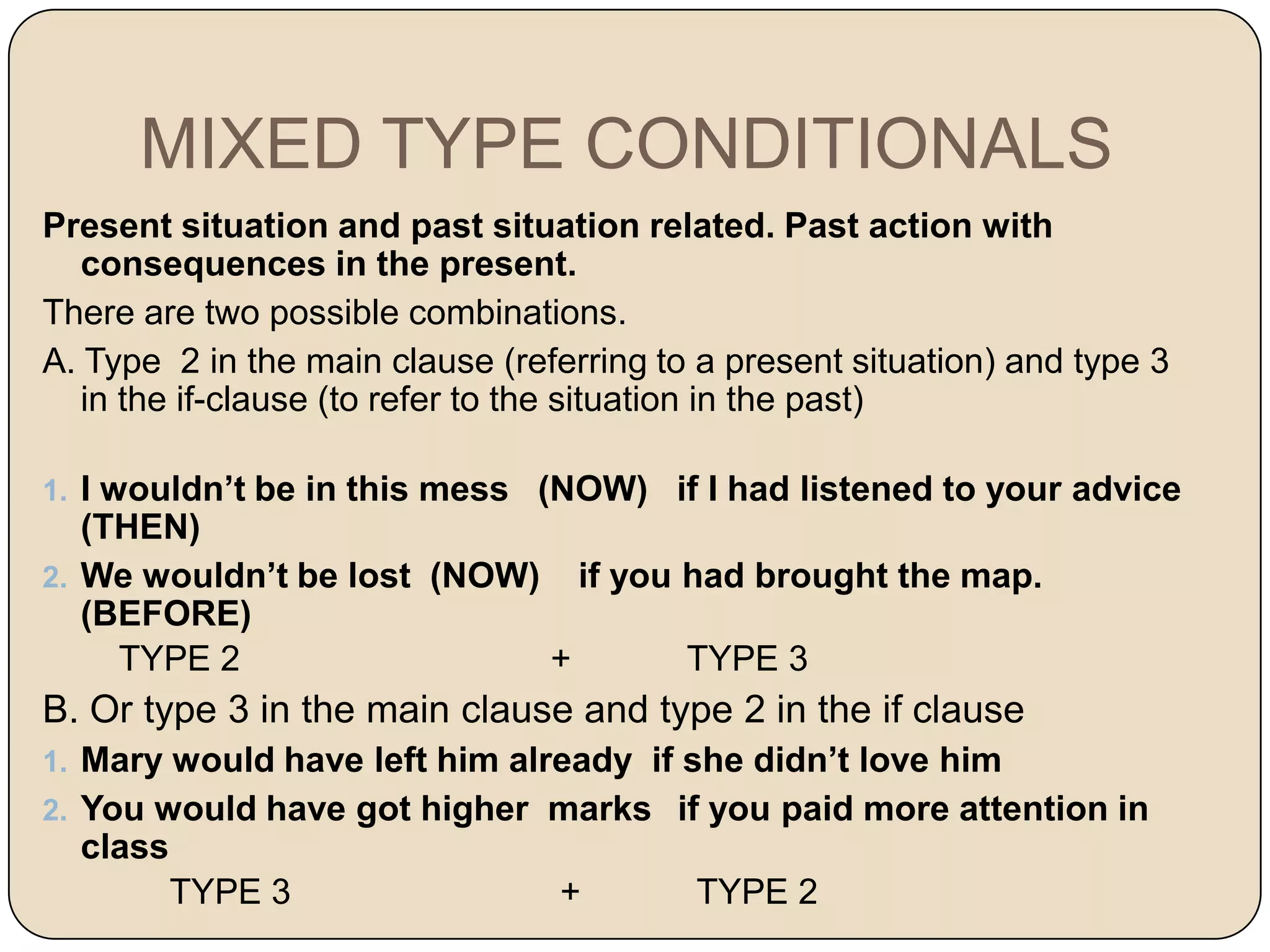 AVANZADO 2 Conditional sentences | PPSX