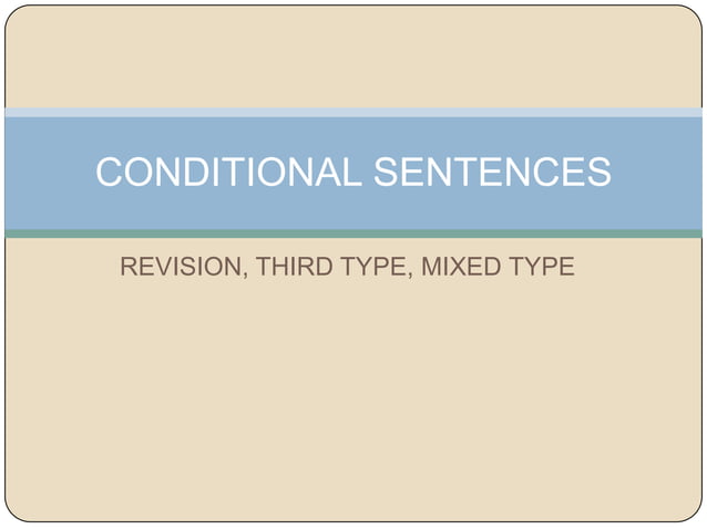 AVANZADO 2 Conditional sentences | PPT