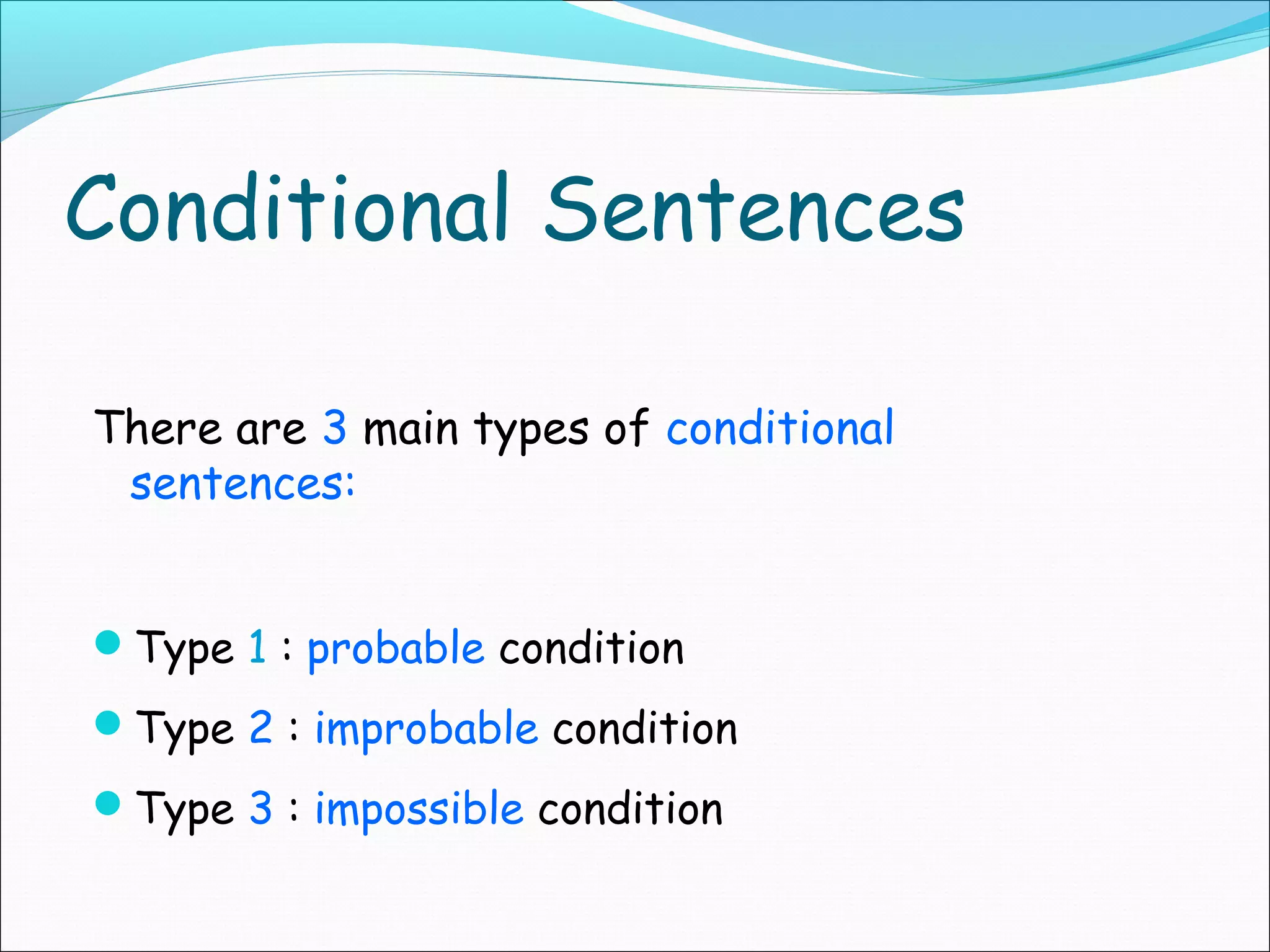 Conditional sentences | PPT