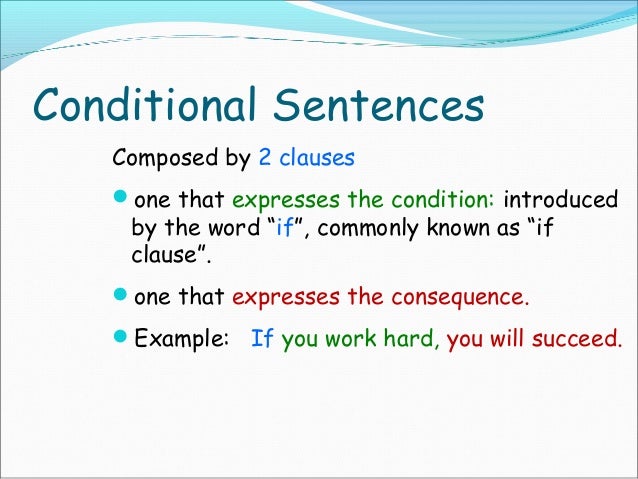 Conditional sentences