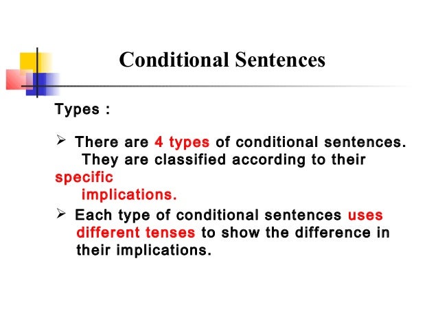 Conditional sentences
