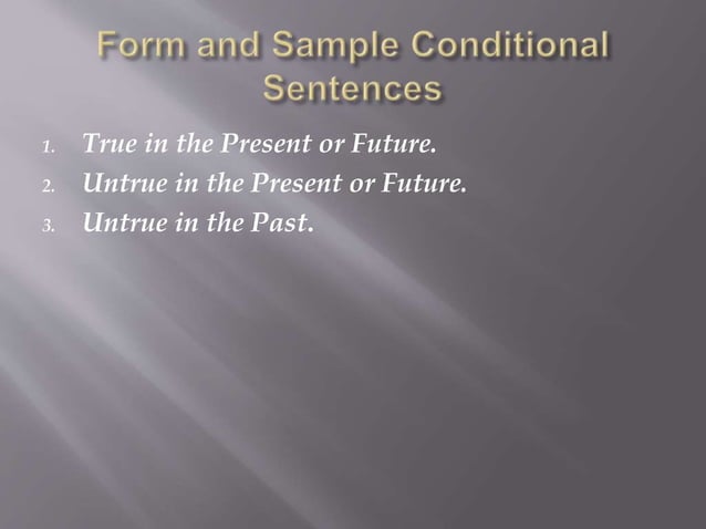 Conditional sentences | PPT