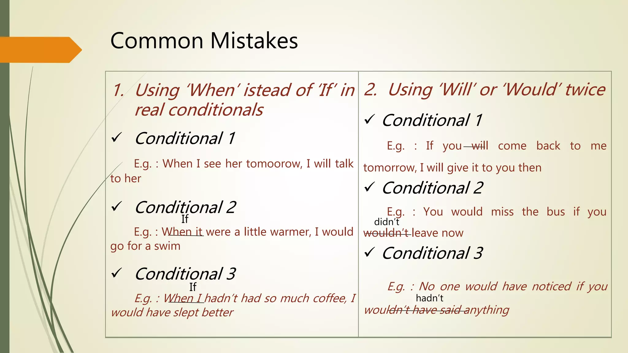 Conditional sentences | PPTX | Programming Languages | Computing