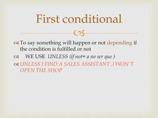 Conditional sentences.3 eso | PPTX