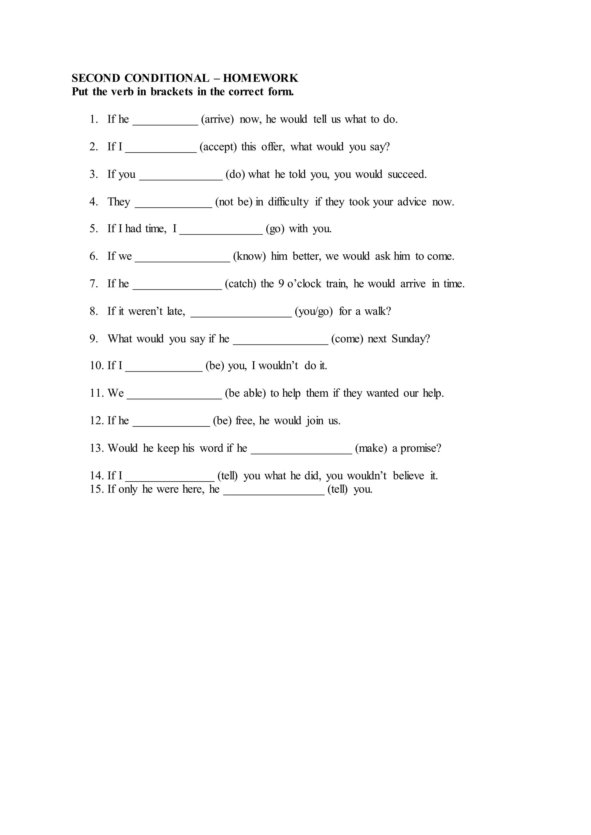 Conditional sentences | PDF