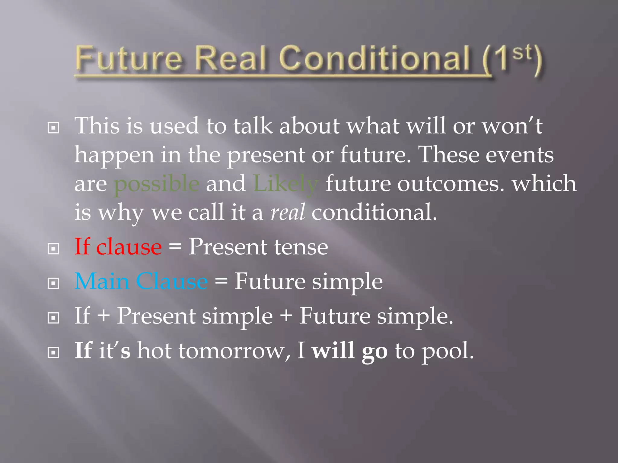 Conditional sentences | PPTX