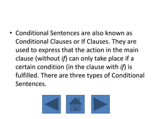 Conditional Sentences for High School II | PPT