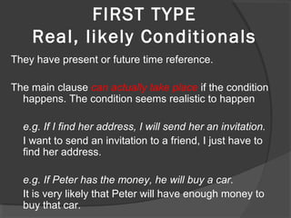 Conditional sentences 3 types | PPT