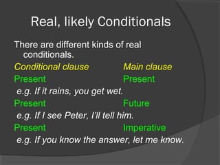 Conditional sentences 3 types | PPT