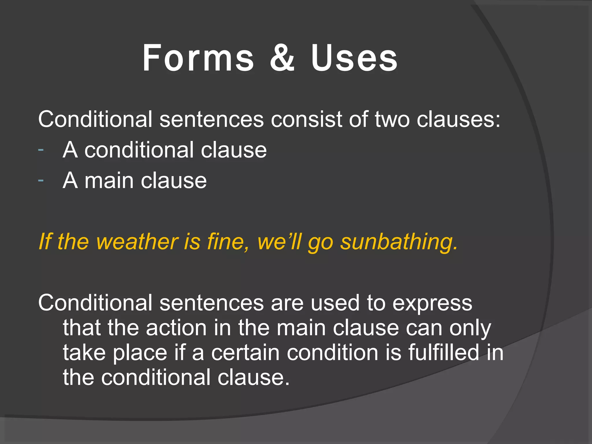 Conditional sentences 3 types | PPT