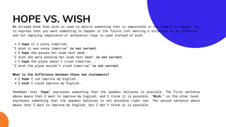 Conditional sentences and wish clauses | PPT