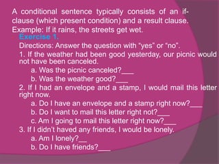 Conditional sentence shoftskill | PPT