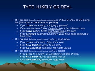 Conditional sentences na1 | PPT