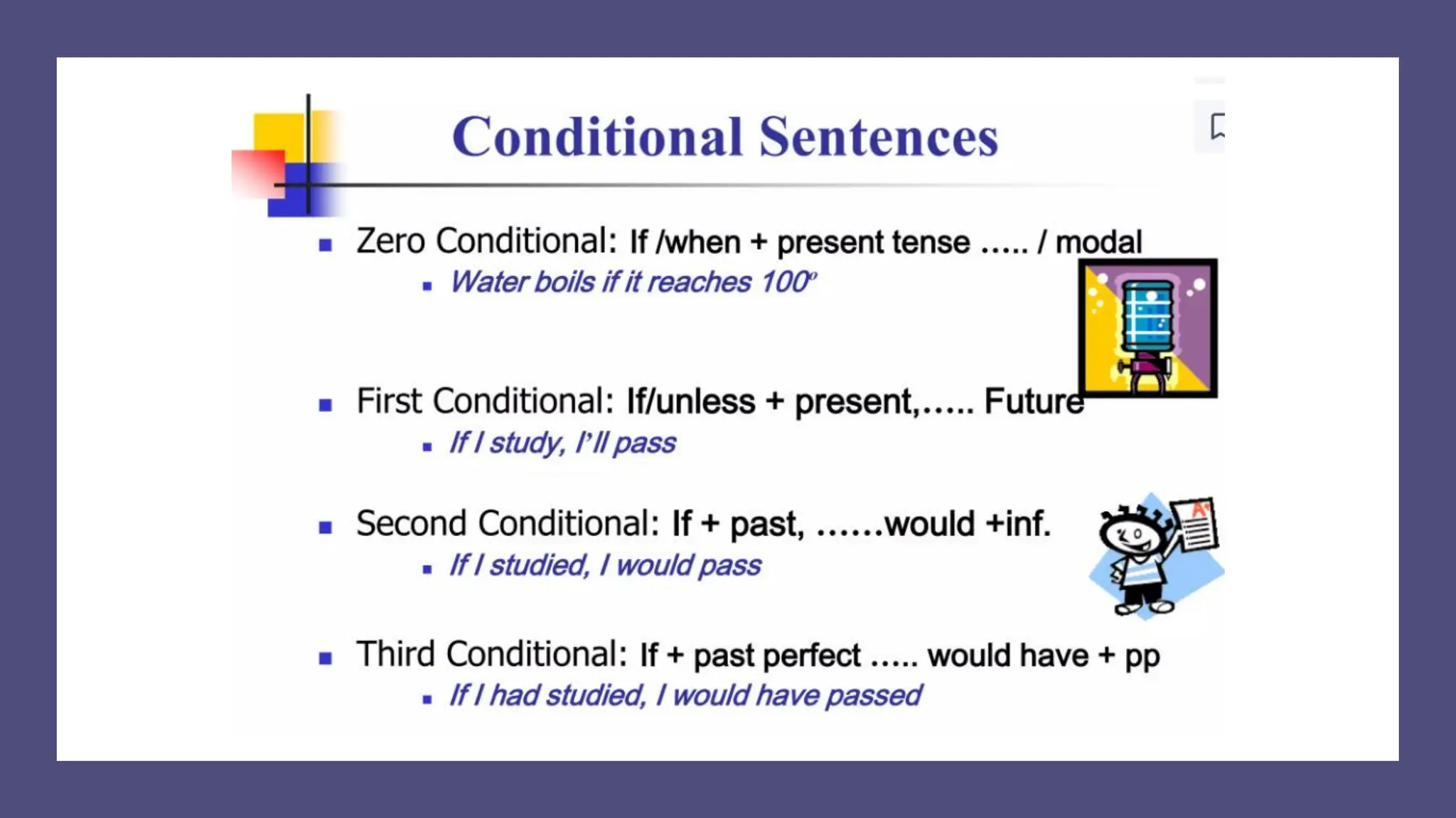 types of Conditionals.................................................. | PDF | Food & Drink