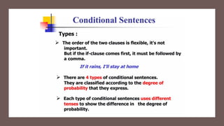 types of Conditionals ...