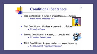 types of Conditionals ...
