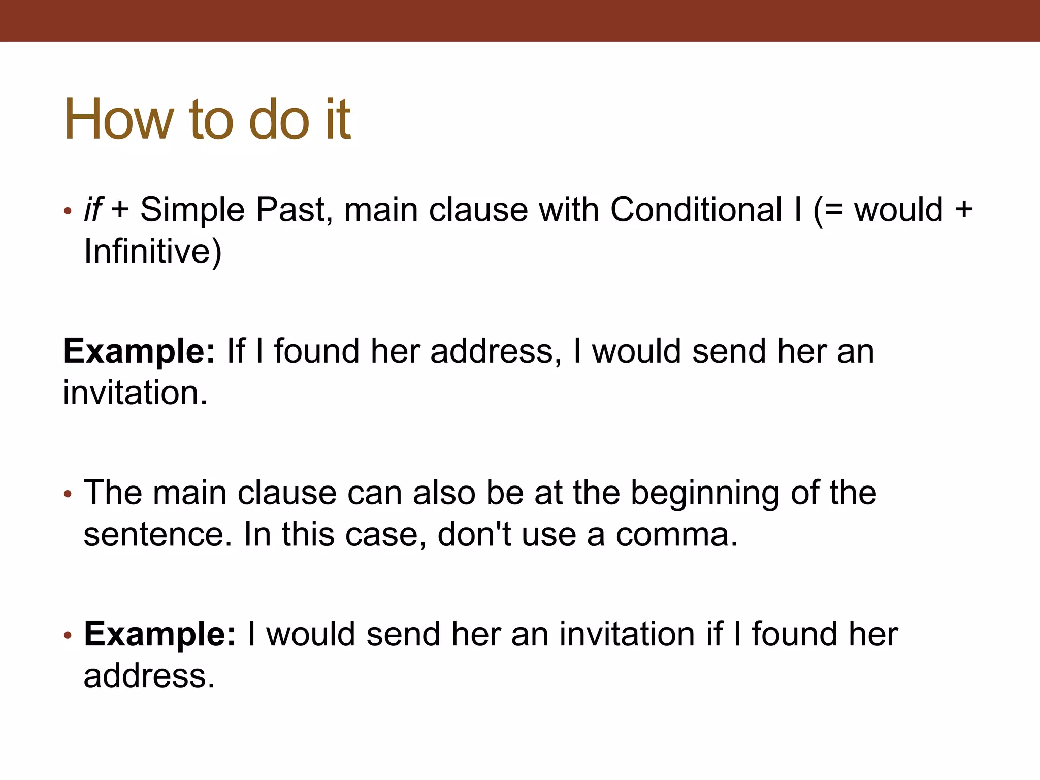 Conditional sentences type I and II | PPTX