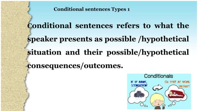 Conditional sentences types 1 | PPT