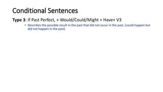 Conditional Sentences in English | PPTX | Programming Languages | Computing