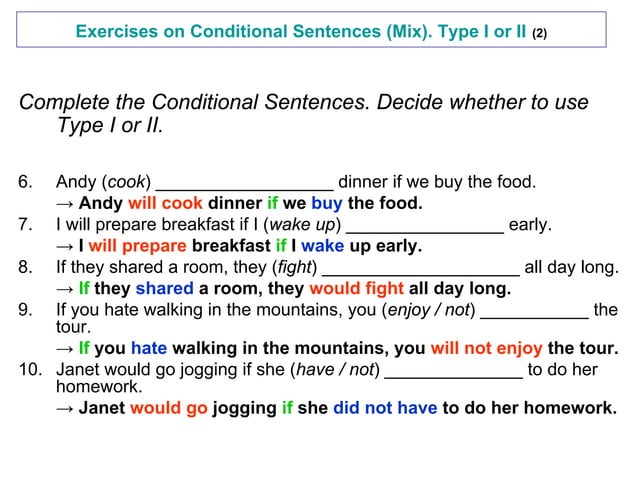 Conditionals Exercises | PDF