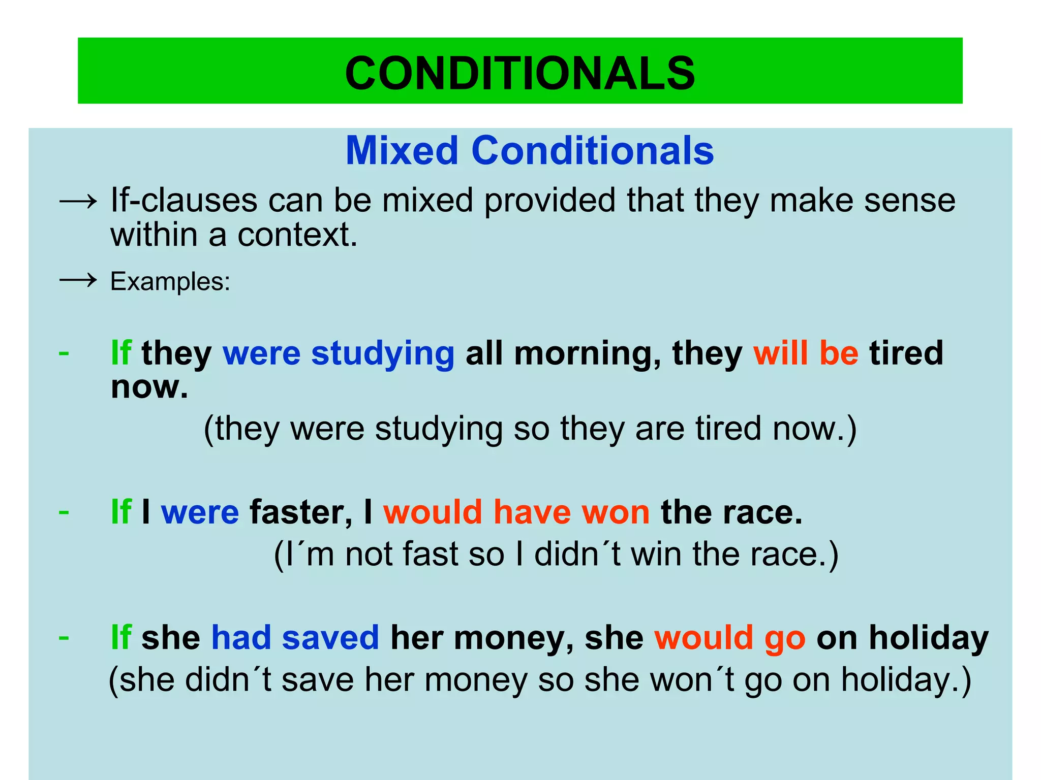 Conditionals Grammar | PPT