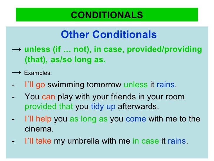 Conditionals Grammar