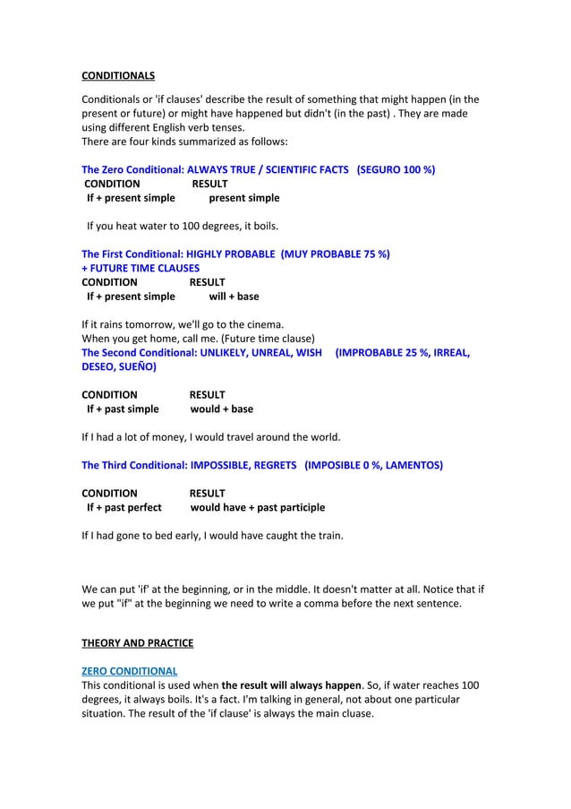 Conditionals night | PDF