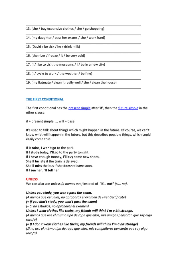 Conditionals night | PDF