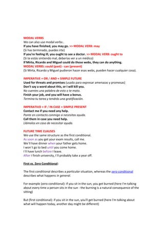 Conditionals night | PDF