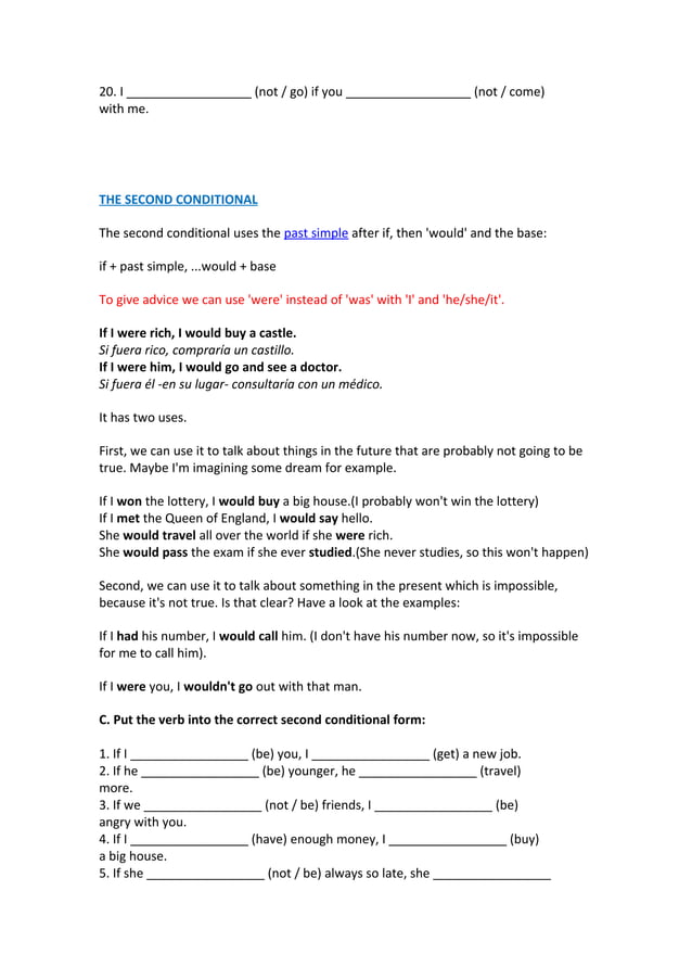 Conditionals night | PDF