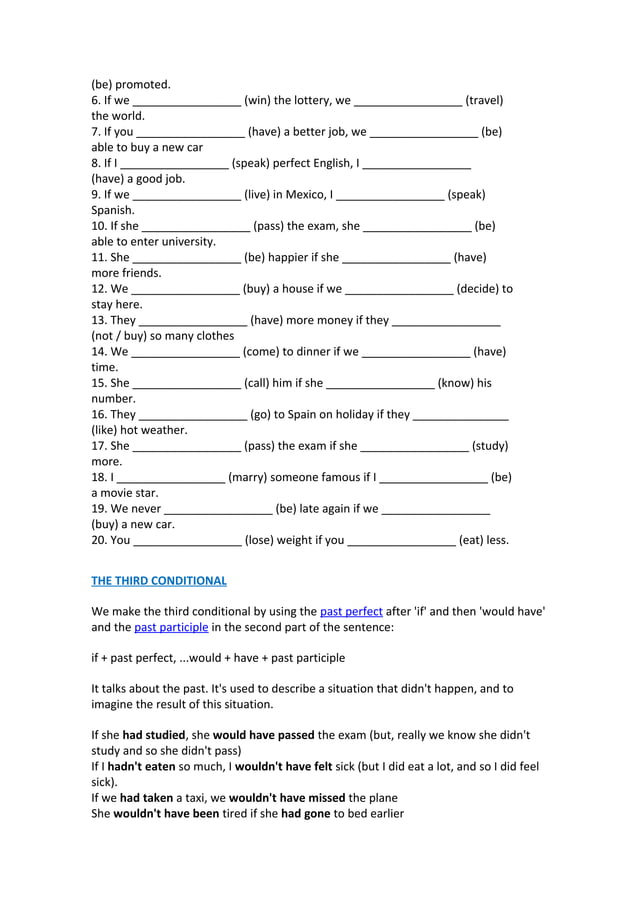 Conditionals night | PDF
