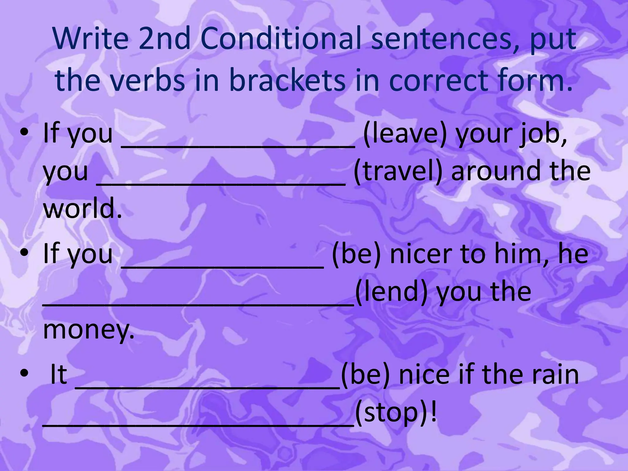 4 types of conditional sentences described | PPT