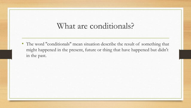 Conditionals power point | PPT