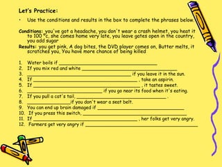 conditionals sentences powerpoint for the sudents at senior high school ...