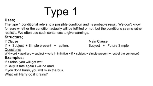 Conditionals presentation | PDF