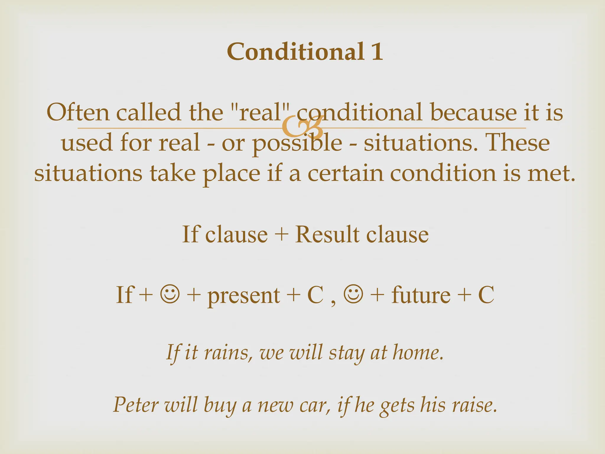 English conditionals presentation for intermediate | PPT