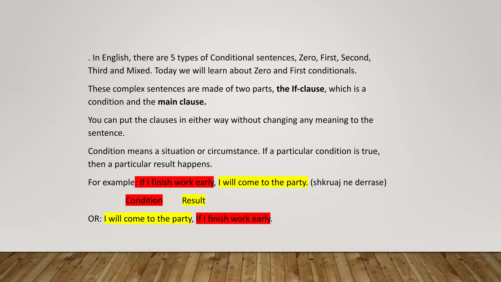 Conditionals | PPT