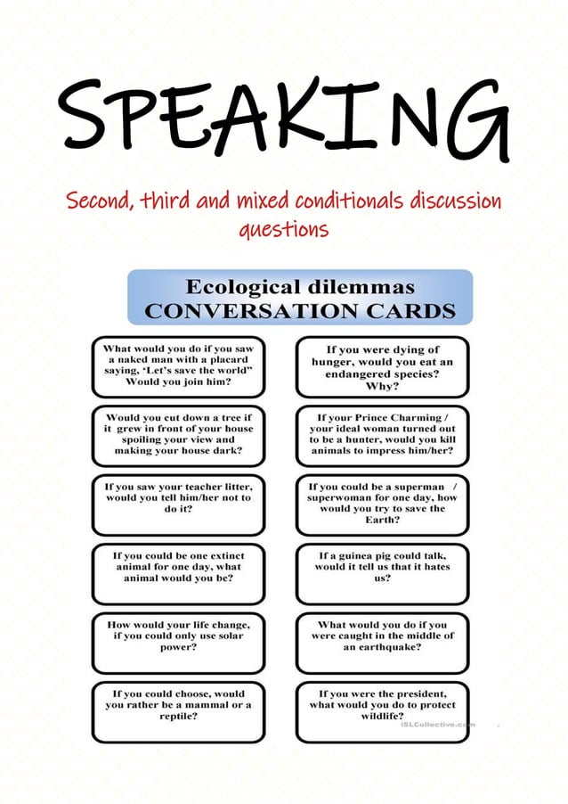 Speaking CONDITIONALS | PDF