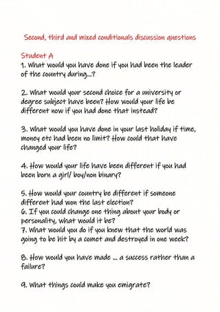 Speaking CONDITIONALS | PDF