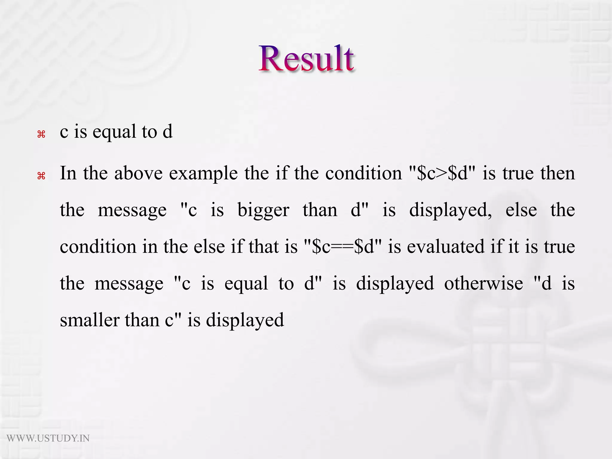 Conditional statement | PPTX