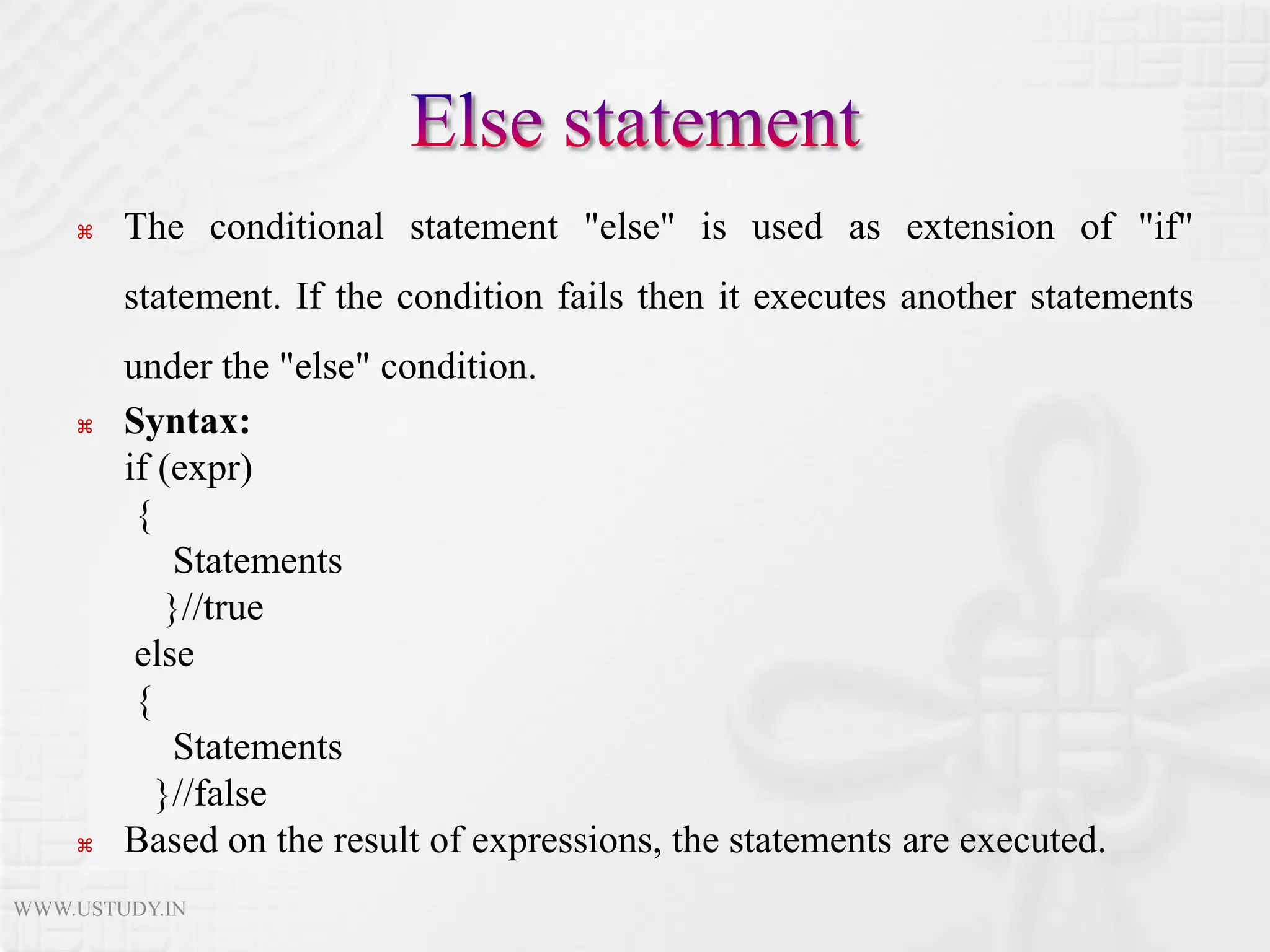 Conditional statement | PPTX