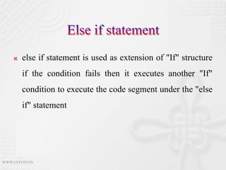 Conditional statement | PPTX