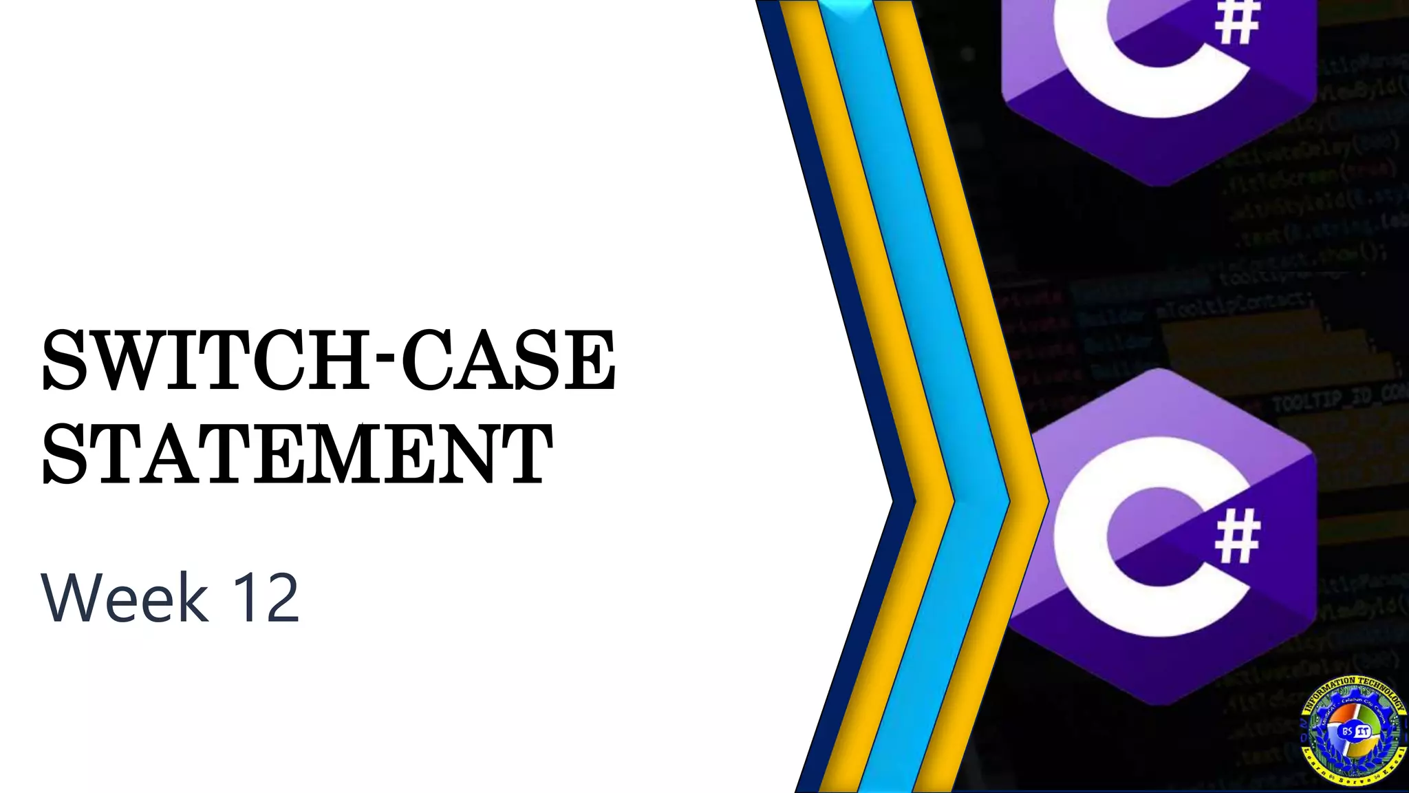 Conditional Statement Switch Casepptx