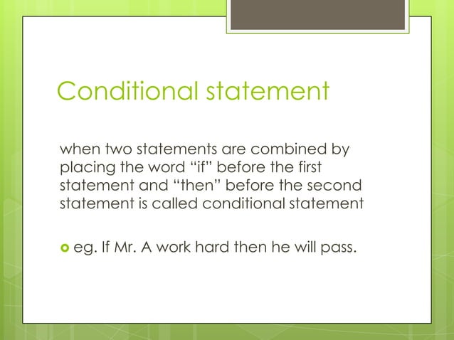 Conditional statement and material implication | PPT