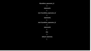 Conditional statement in c | PPTX