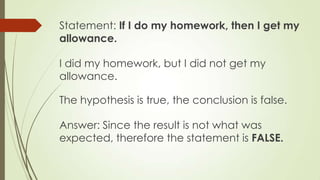 Logic Statements:Conditional statements | PPTX