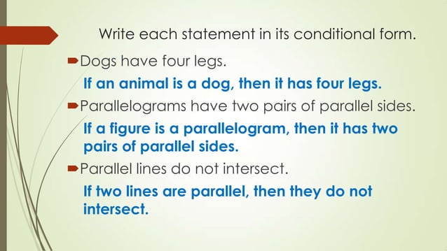 Logic Statements:Conditional statements | PPT